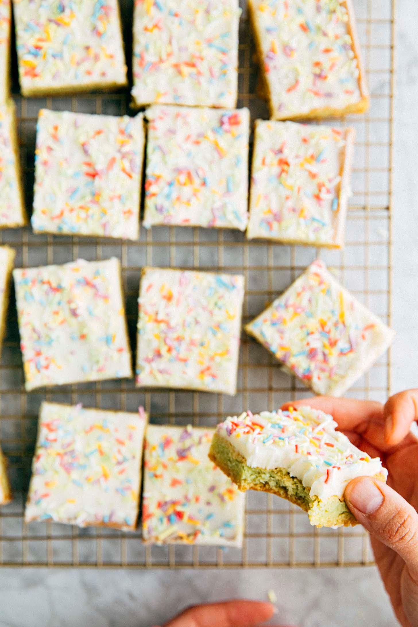 Chewy Pistachio Pudding Bars With Cream Cheese Frosting » Hummingbird High