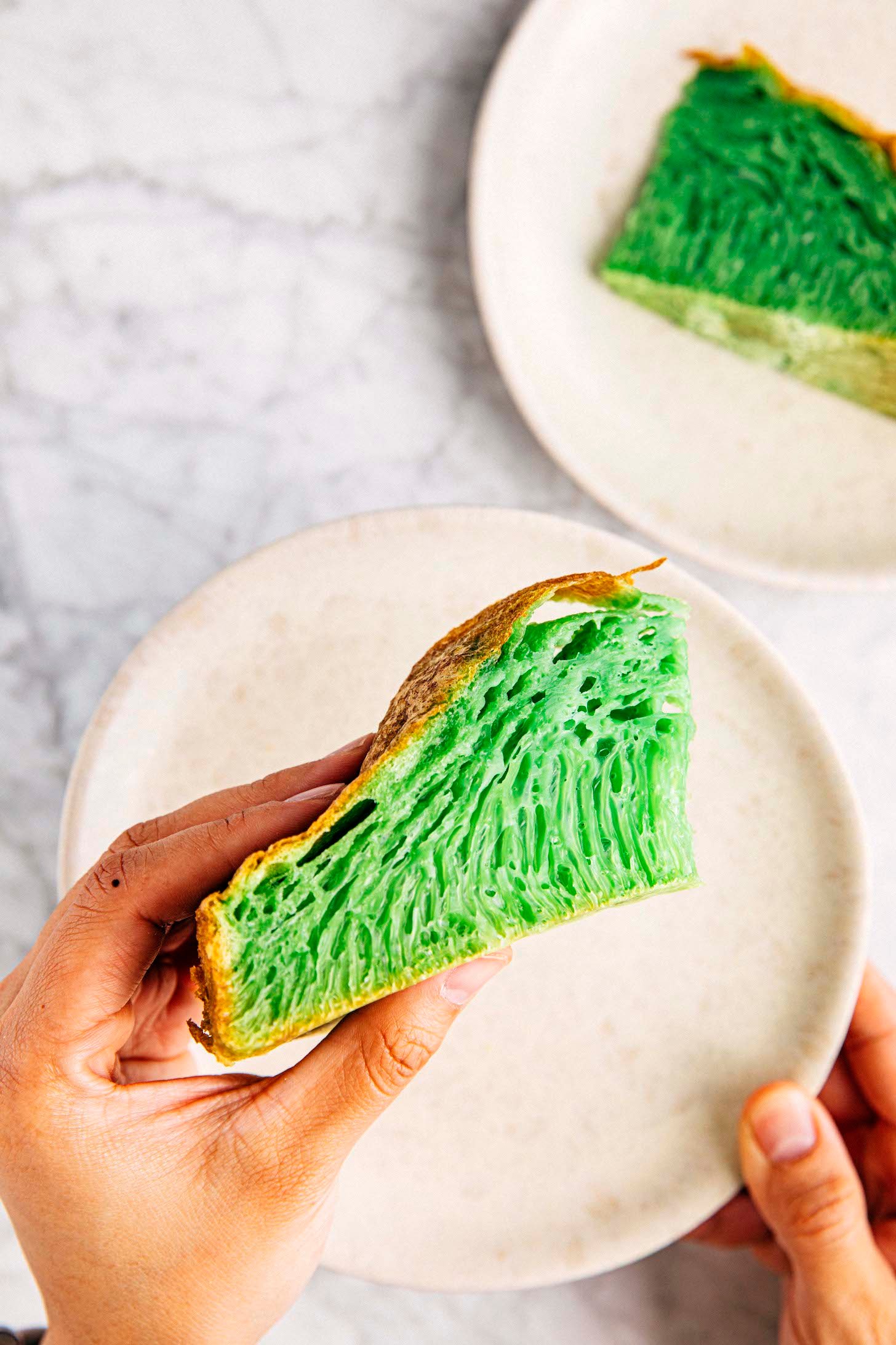 Gluten Free Pandan Vietnamese Honeycomb Cake » Hummingbird High