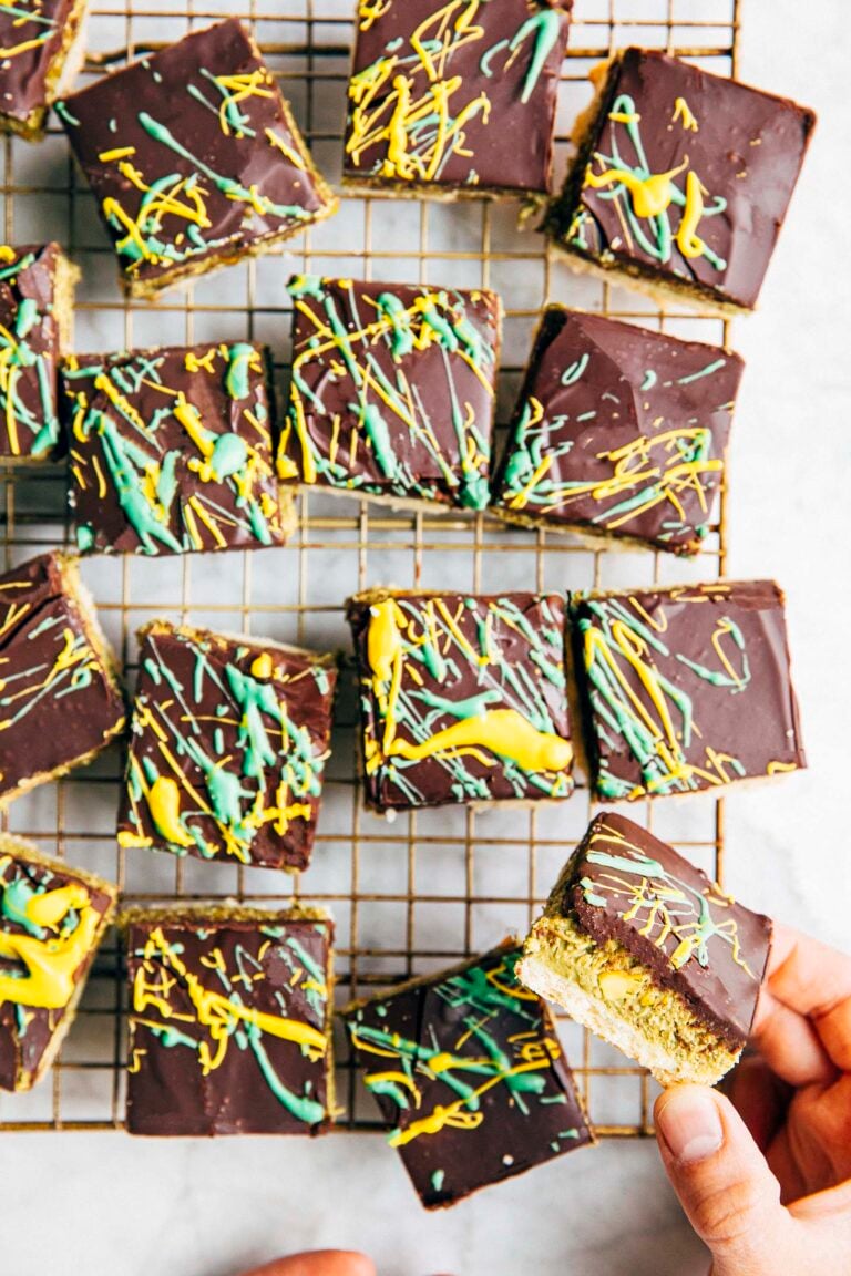 Dubai Chocolate Millionaire Shortbread Bars » Hummingbird High